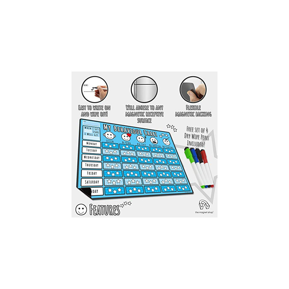 TMS Behaviour Chart for Children A3 | Magnetic Star Chart for Inspiring ...