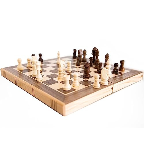 M.Y Premium 12" Wooden Chess Set | Two In One | Traditional Chess Board ...