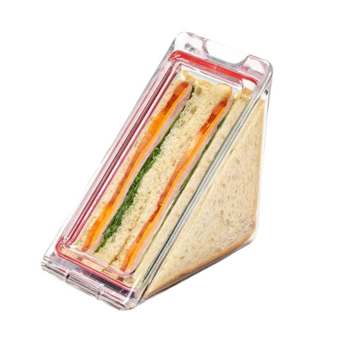 Sandwich Box Container Triangle Reusable ABS Containers Cake Cheesecake ...
