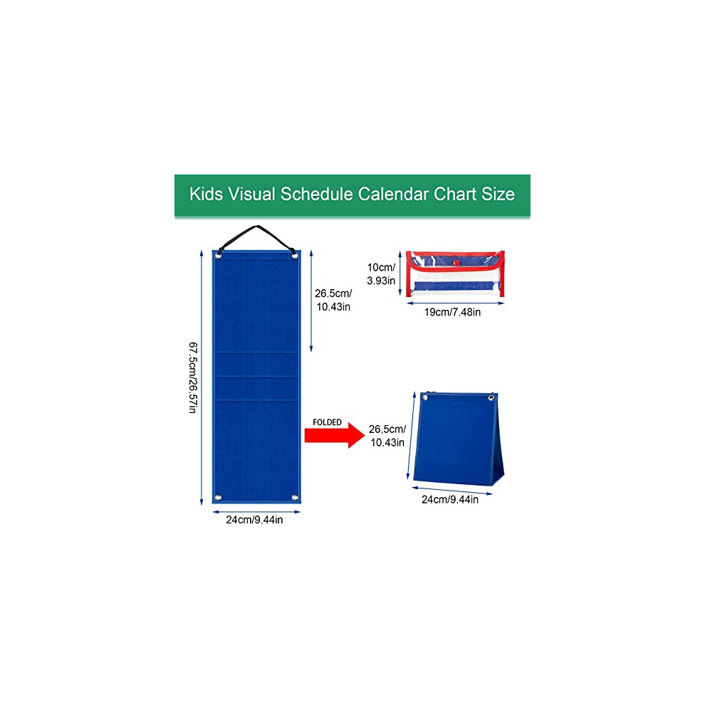 KIKIGOAL Kids Visual Schedule Calendar Chart, 2 in 1 Autism Daily Chore ...