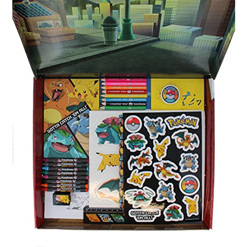 Pokemon Large Art Set | Pokemon Stationery Set | Kids Art Set | Pokemon ...