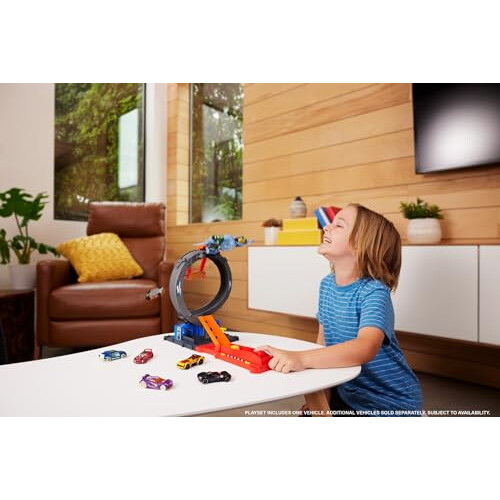 Hot Wheels City Bat Loop Attack Track Set 1:64 - Adjustable Loop ...