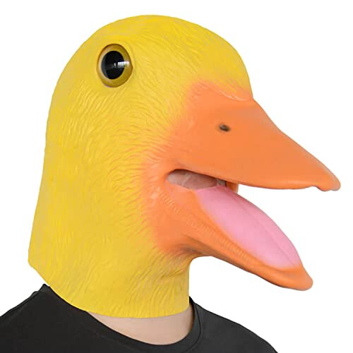 Halloween Yellow Duck Mask Latex Animal Full Head Mask for Adult Party ...
