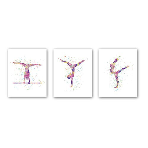 Unframed Abstract Girl Gymnastics Wall Art Print,Sporting Silhouette ...
