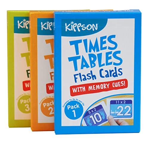 Times Tables Flash Cards with Memory Cues on OnBuy