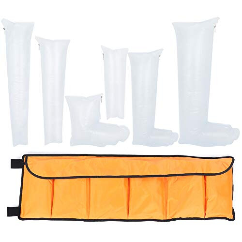 7Pcs Inflatable Air Splint, Plastic Arm Air Leg Splint Kits with Pump ...