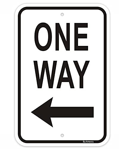 One Way Left Arrow Road Signs, Enter Only Arrow Traffic Sign, 45 x 30 x ...