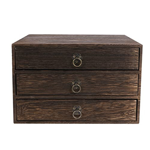 Wooden Drawer Box Wooden Desktop Drawer Wood Desktop Organizer Stacking ...