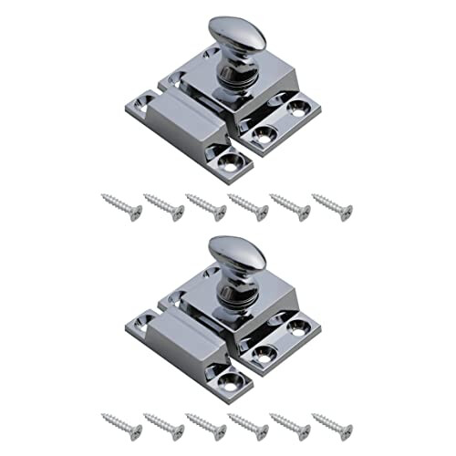 Chrome Turn Catches Harmac House 2 Pack Twist Door Locks Cupboard ...