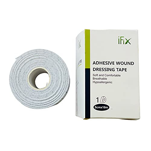 iFix Adhesive Wound Dressing Tape-Surgical Tape, 1 Roll-5 cm x10 Meters ...
