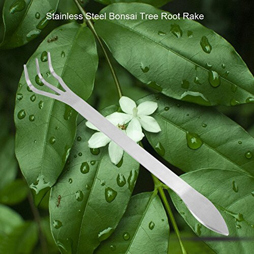 Bonsai Root Rake with Ergonomic Handle, 3 Prong Garden Hand Rakes ...
