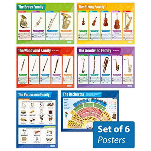 Instruments of the Orchestra Posters - Set of 6 | Music Posters ...