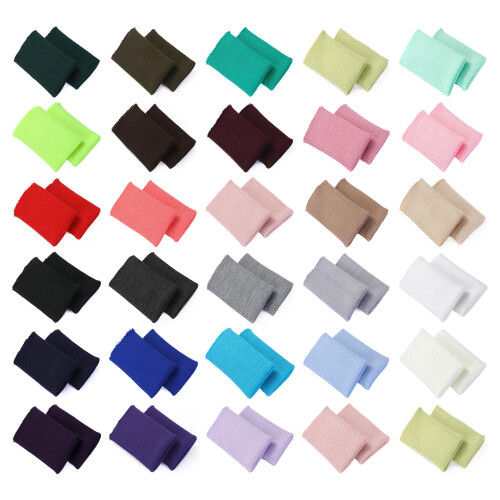 Elastic Cuff Rib Knit 2x2 Ribbing,Wrist Cuff 1 Pair (2 Pieces) Tubular ...