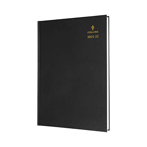 Desk A5 Day To A Page (Appts) 2021/22 Mid Year Diary - Black on OnBuy