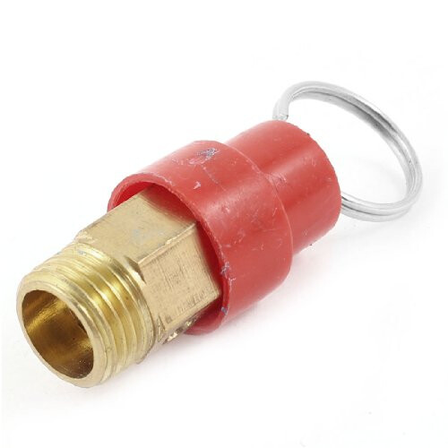 Safety Valve Air Compressor Pressure Relief Valve, 1/4" BSP Male, Red ...