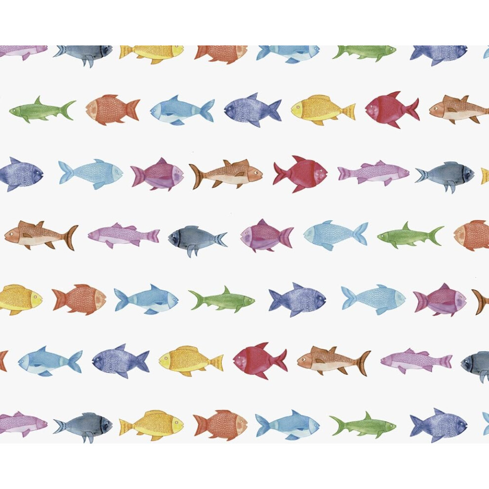 Fish Wrapping Paper Multicoloured Fish Birthday Paper on OnBuy