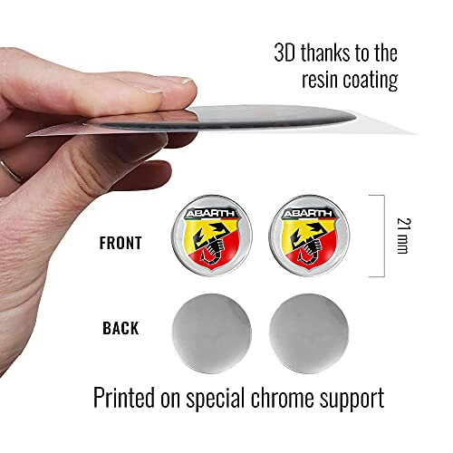 3D Sticker Shields, 21 mm, Set of 2 on OnBuy