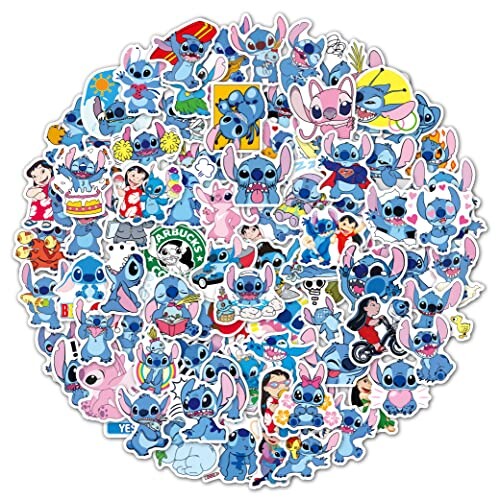 100 PCS Lilo and Stitch Stickers for Water Bottles,Lilo Stitch Anime ...