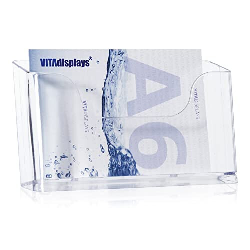 Pack of 5 DIN A6 Table Leaflet Stands, Flyer Stand in Landscape Format ...