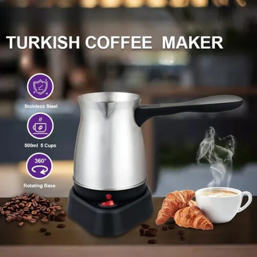 Stainless Steel Electric Portable Greek Turkish Coffee Machine Kettle ...