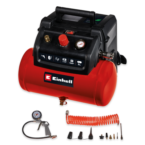 Einhell Air Compressor 6L Oil Free 8 Bar 1200W Compact TC-AC 190/6/8 OF ...