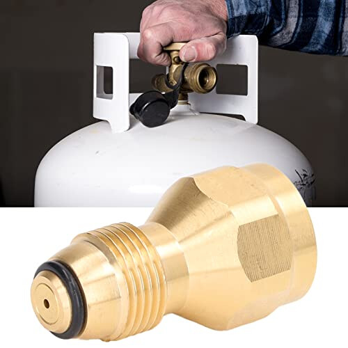 Propane Tank Refill Adapter 1LB Solid Brass Universal Mini Propane Refill Adapter for Disposable ...