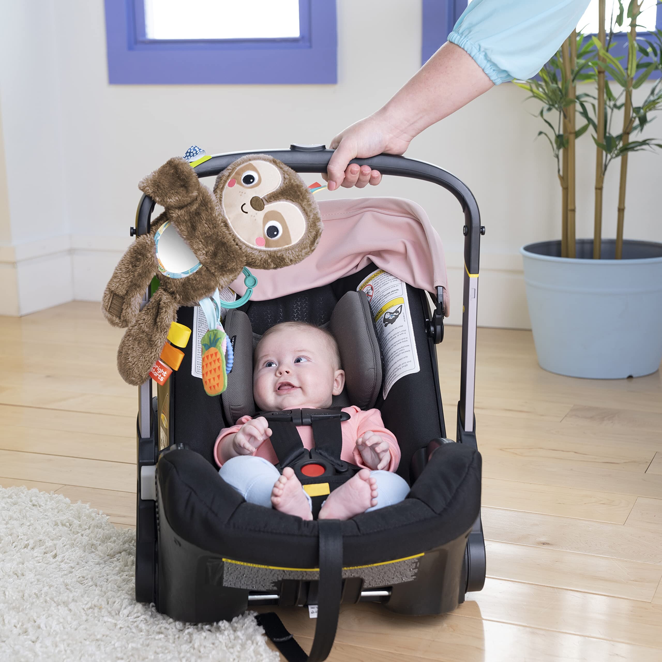 Slingin' Sloth Travel Buddy Plush Stuffed Animal Take-Along Stroller or ...