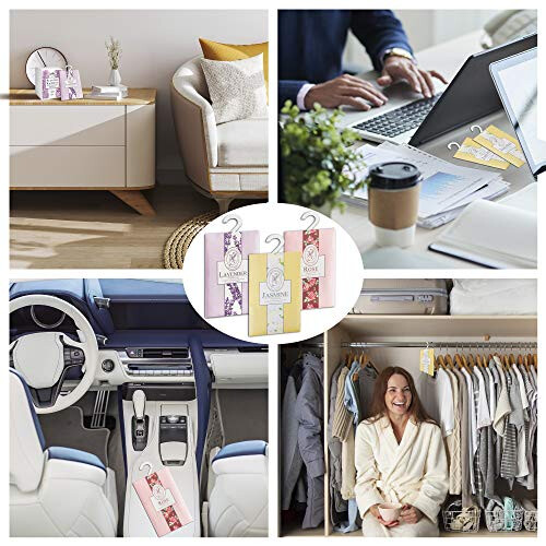 Wardrobe Fresheners 12 Pack - Lavender - Jasmine - Rose | Scented ...