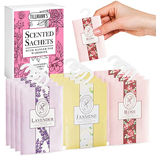 Wardrobe Fresheners 12 Pack - Lavender - Jasmine - Rose | Scented ...