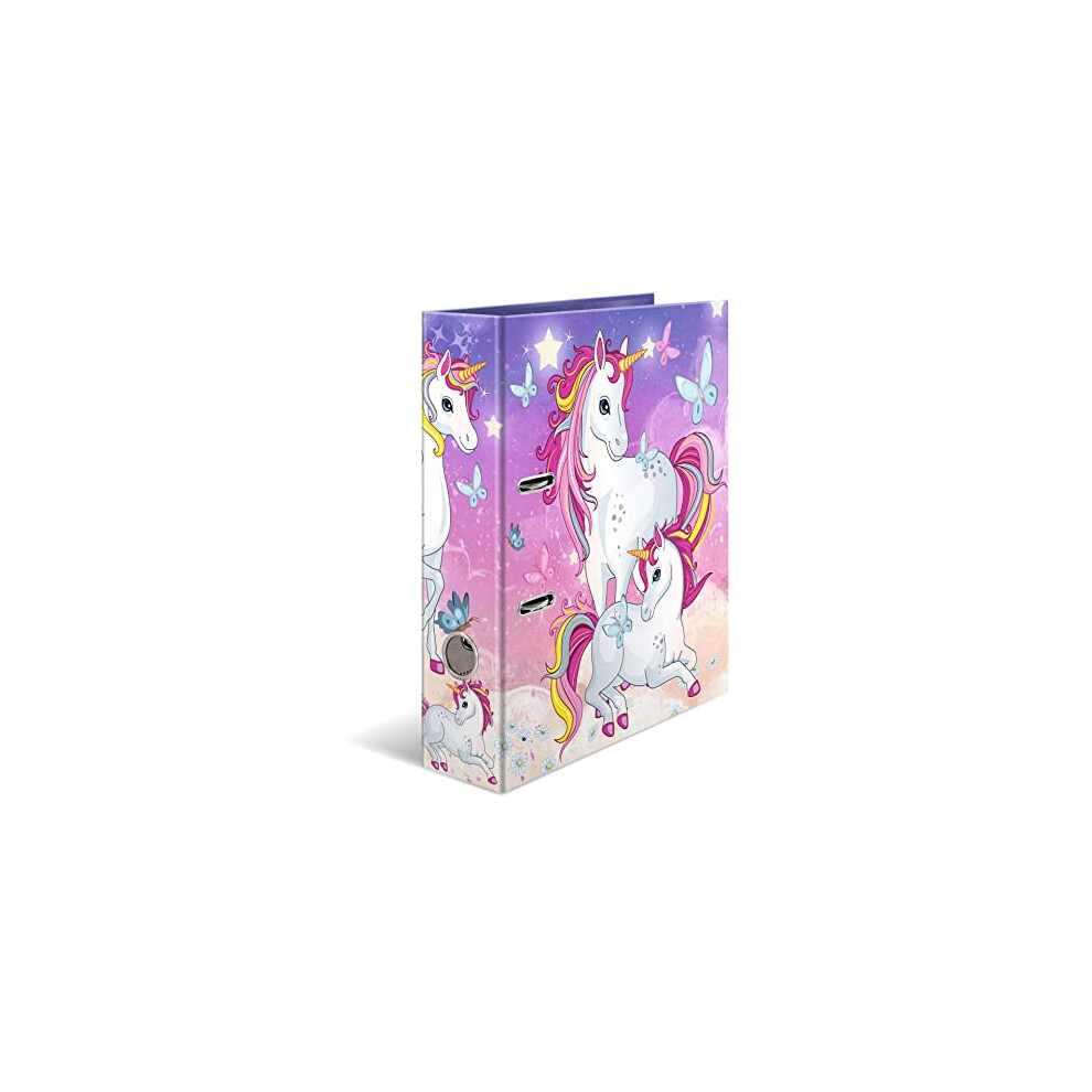 Lever Arch File Kindergarten Animals with Unicorn Motif, A4, 70 mm Spine, with Inner Print, 1 ...