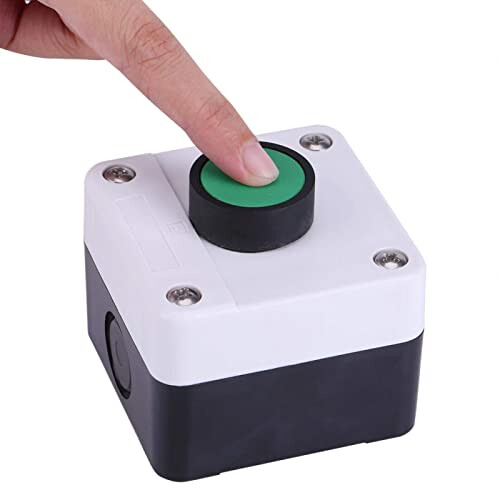 Green Push Button Switch Weatherproof Push Button Switch Station Box One Button Control for Gate ...