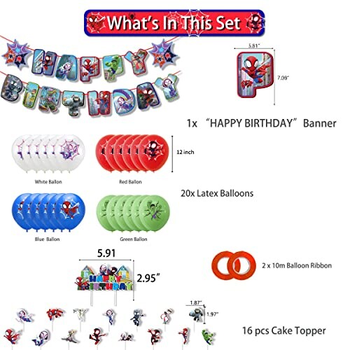 Spidey And His Amazing Friends Birthday Decorations, Spidey Friends ...