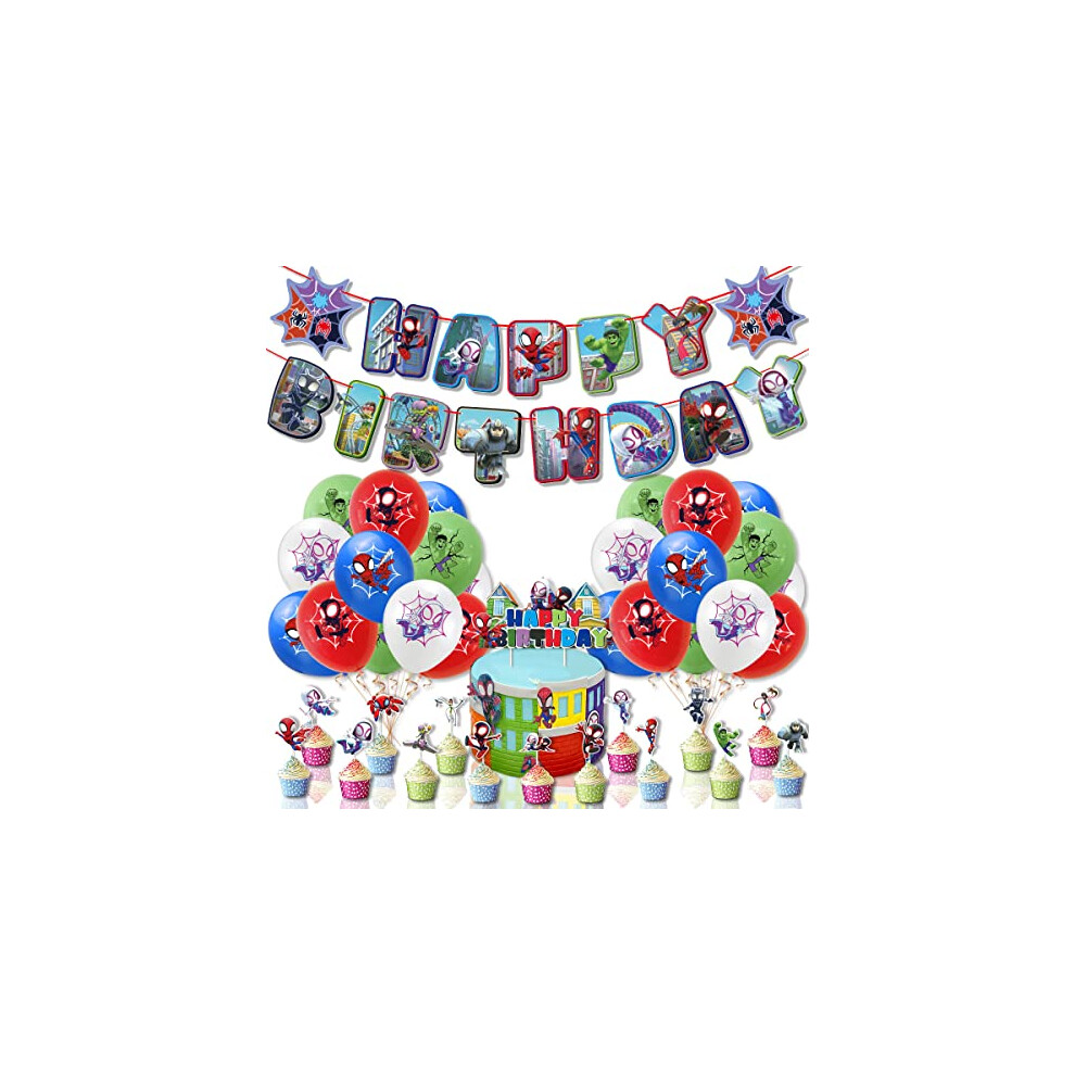 Spidey And His Amazing Friends Birthday Decorations, Spidey Friends ...