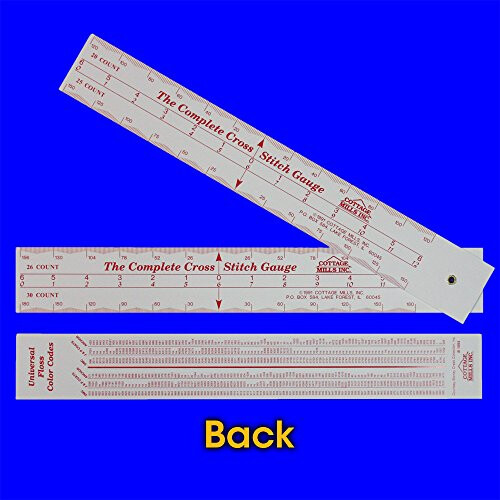 Complete Cross Stitch Gauge - Scales for 12 Fabric Counts - Count ...