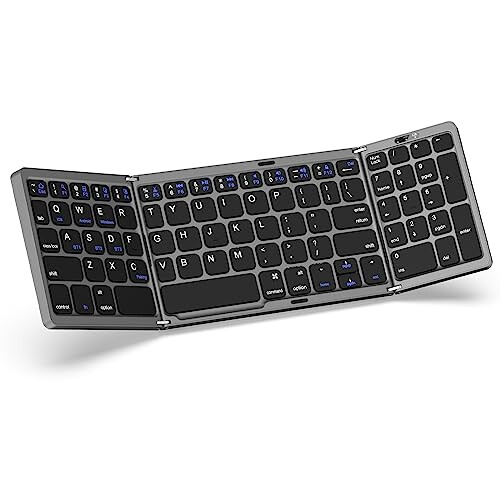 Foldable Bluetooth Keyboard, Multi-Device Folding Wireless Keyboard ...