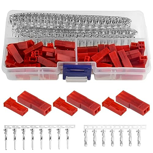 360Pcs JST SYP 2-Pin Female & Male Red Plug Housing Crimp Terminal Connector Kit on OnBuy