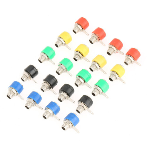 Banana Plug Socket,20Pcs Mixed Colors 4mm Speaker Amplifier Terminal ...