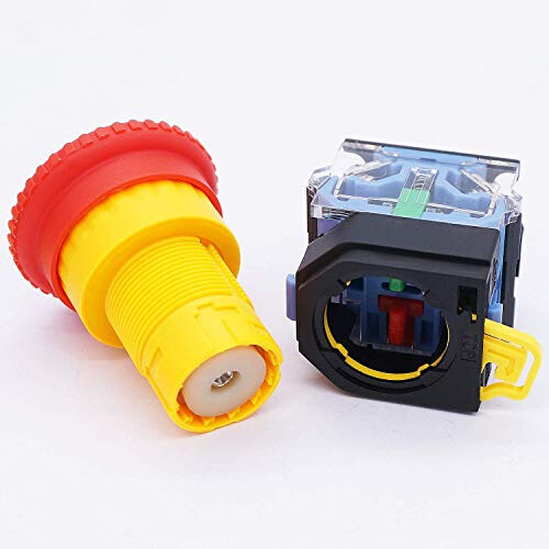 Green Momentary Push Button Switch 440V 10A 1NC 1NO,Red Mushroom ...