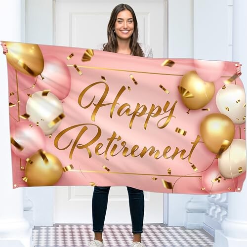 Retirement Banner - Retirement Decorations - Happy Retirement Banners ...