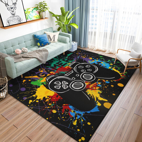 Gaming Video Game Area Rugs for Boys 150x200cm Teens Modern Cool Tech ...