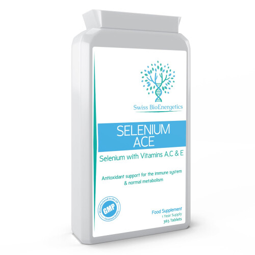 Selenium ACE 50mcg 365 Tablets - 1 Year Supply of Balanced Formula Selenium with Vitamins A, C ...