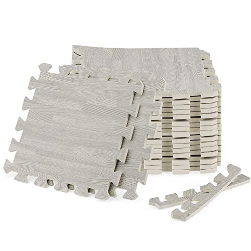 16 Pieces 30 x 30cm Interlocking Foam Floor Mats, 1cm Thick ...