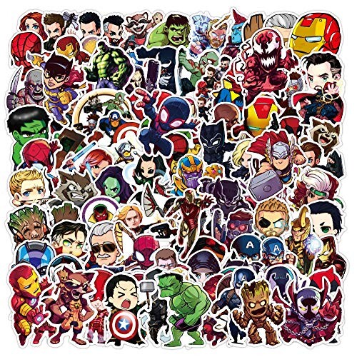100Pcs Superhero Stickers Water Bottles Laptop Phone Skateboard Car ...
