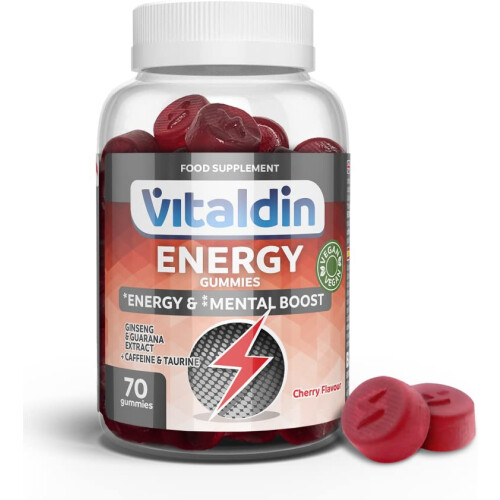 Energy Gummies – 70 Energy Chewable Gummies with Ginseng, Guarana ...