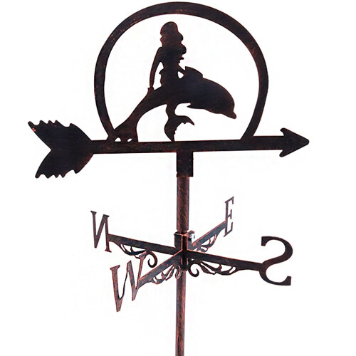 Mermaid Metal Weather Vane,Vintage Weather Vane Direction Indicator for ...