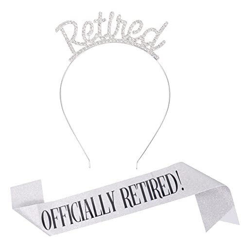 Retirement Tiara and Sash,Officially Retired Sash & Rhinestone Tiara ...