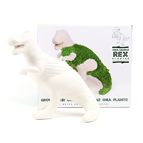 Dinosaur T-Rex Chia-Saurus Chia Planter Grow Kit with Seeds,White ...