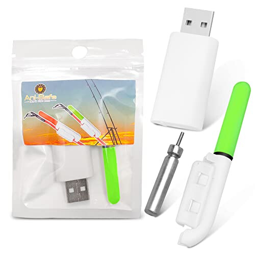 ANI-Safe Green Beach Casting LED Rechargeable Fishing Rod Tip Light ...