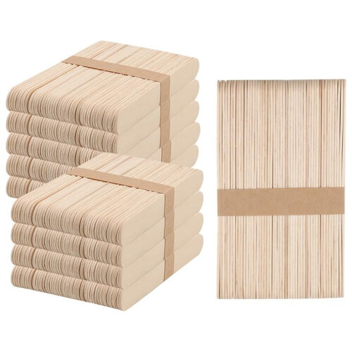 500 PCS 6 Inch Lolly Sticks, Wooden Lolly Sticks Wood Popsicle Sticks ...
