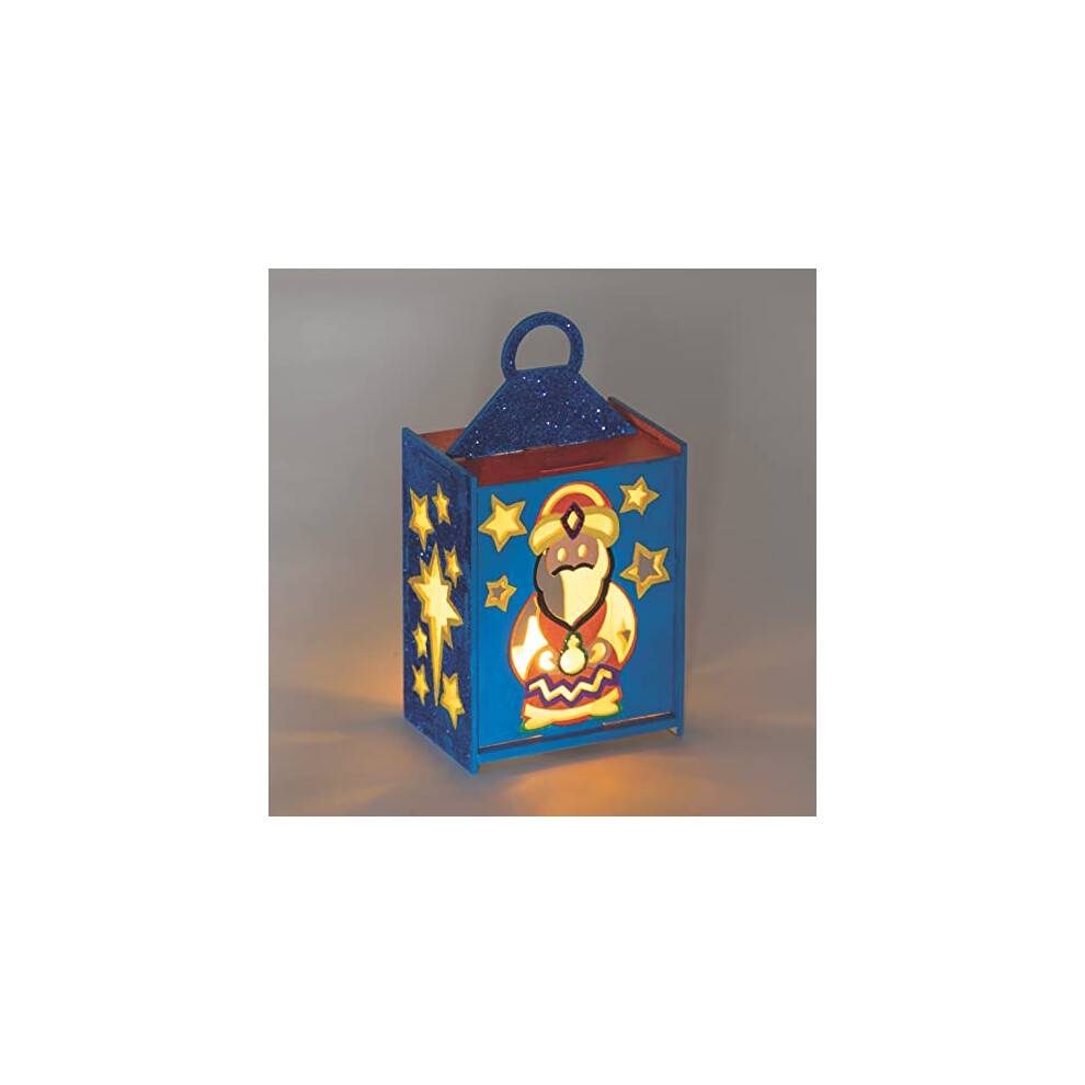 FC294 Nativity Wooden Lantern - Pack of 3, Christmas Wooden Craft Set ...